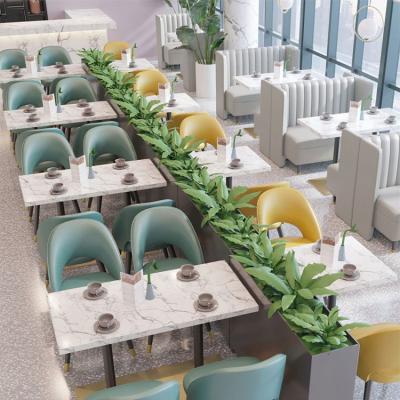 China Solid Wood and Stainless Steel Restaurant Tables and Chairs Fully Customizable Cafe Furniture Dining Set for sale