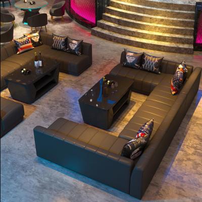 China Customizable U-shaped Sofa with High-density Foam and Modern Design for Music Bars for sale