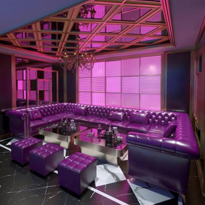 China Customizable U Shape KTV Nightclub Sofa with High-density Foam for Hookah Party Counter for sale