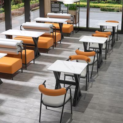 China Customizable Modern Luxury Eco-Friendly Restaurant Furniture Set Cafe Booth Seating for Commercial Dining for sale