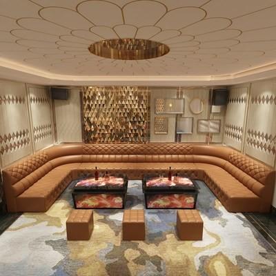 Cina sofà L del salotto del club di 2 pezzi a forma di U   Adagiarsi modulare dello strato della mobilia sezionale in vendita