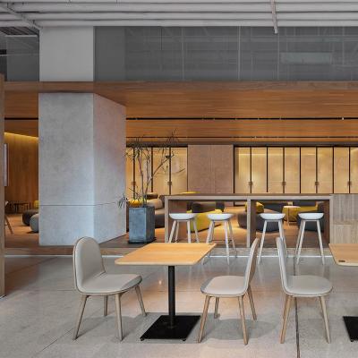 China cafetaria quadrada da mesa de jantar da madeira maciça de 75cm da madeira compensada de 4 cadeiras e à venda