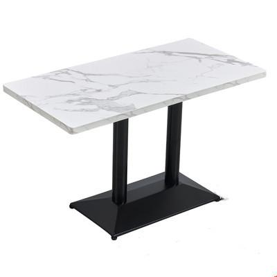 Chine Panneau de roche de table de salle à manger de marbre rectangulaire de luxe et de 4 Bistros de chaises 40mm à vendre