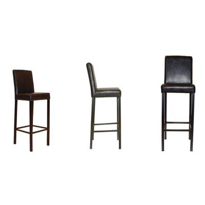 China Zwarte Leerbarkrukken met Tegen de Hoogtestoelen 41x41x110cm van het Ruggenleer Te koop