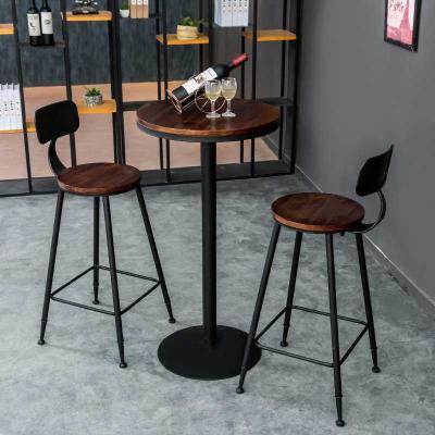 Cina Pub rotondo della Tabella di 55CM il retro Antivari ha messo il legno solido del seggiolone del caffè in vendita