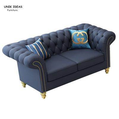 Cina Ottomano sezionale di cuoio blu nero contemporaneo di Sofa Living Room Leather With in vendita
