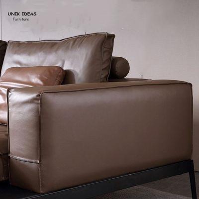 Cina Strato di cuoio a forma di L Loveseats di Brown di 3 pezzi accogliente per il piccolo appartamento in vendita