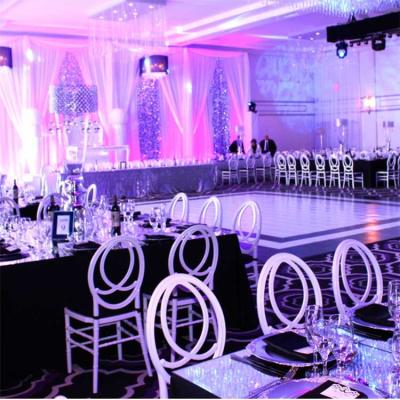 Cina Banchetto Phoenix annullare 40x43x92cm di Napoleon Chair Wedding White Black della resina in vendita