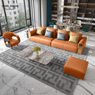 Cina Strati sezionali dei sofà del salone moderno di cuoio di lusso con i Recliners Brown in vendita