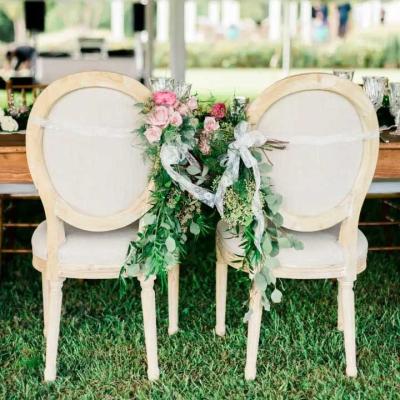 Cina Le proprietà posteriori rotonde di nozze XVI di Louis Banquet Dining Chair 100cm fanno il giardinaggio in vendita