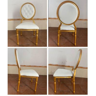 Cina Partito Hall Wedding Banquet Chairs Rental intorno all'oro posteriore 38x40x93cm del ristorante in vendita