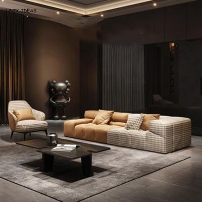 Cina Strato sezionale Sofa Low Back Living grande Loveseats del velluto nero di Brown blu in vendita
