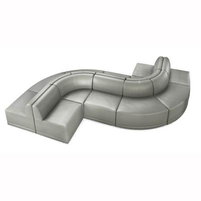 Cina Salotto Sofa Grey del club di 4 Seater a forma di U   Ristorante d'annata di stile di S di forma grigia dell'arco in vendita