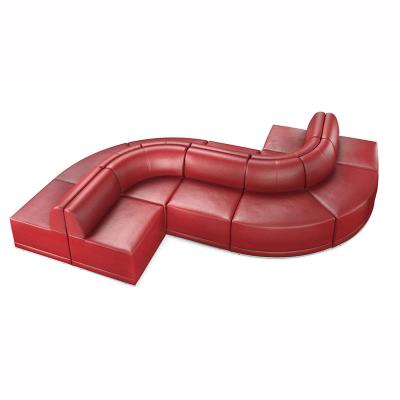 Cina Salotto Sofa Grey del club di 4 Seater a forma di U   Ristorante d'annata di stile di S di forma grigia dell'arco in vendita