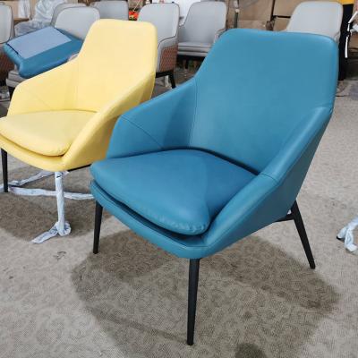 China Sitzer-Couch-Stuhl-Marine-Blau-gelbes Polsterung Recliner-Leder des wingback-einer zu verkaufen