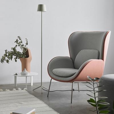 China Sala de visitas alta 99CM da tela do Wingback do preto de Sofa Single Seater Chair Bed da parte traseira à venda