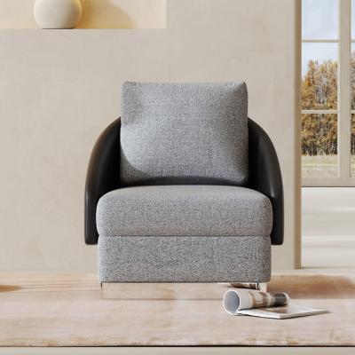 China Grey High Back Single Seater preto Sofa Wingback Accent Chair Gray 78cm italianos à venda