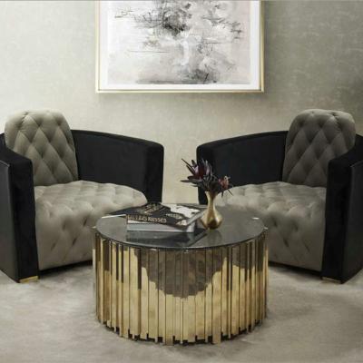 Cina Tabella di lusso del centro del salone di 45x57cm per Sofa Round Side Metal Base nero in vendita