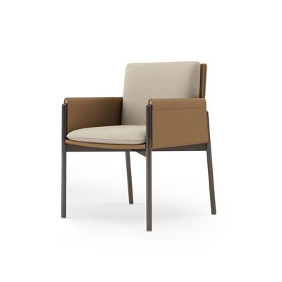 China Tela único Seater de couro Sofa Chair French Reception Metal dentro da antiguidade à venda