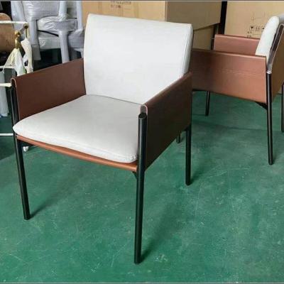 China Tela único Seater de couro Sofa Chair French Reception Metal dentro da antiguidade à venda