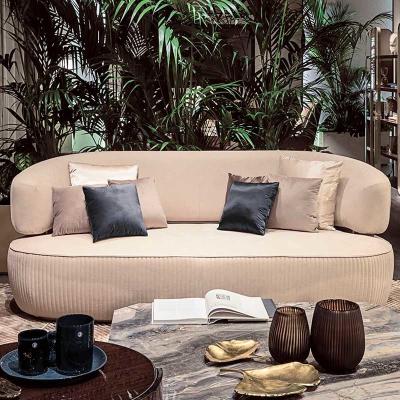 Cina Il salone sezionale beige dello strato riveste di pelle 3 Seater Sofa With Chaise Hotel in vendita