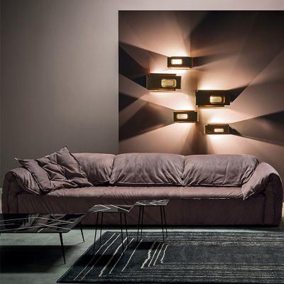 Cina Gray Green Blue Living Room Sofa Couch Velvet Big Sofa sezionale ha messo 2650mm in vendita