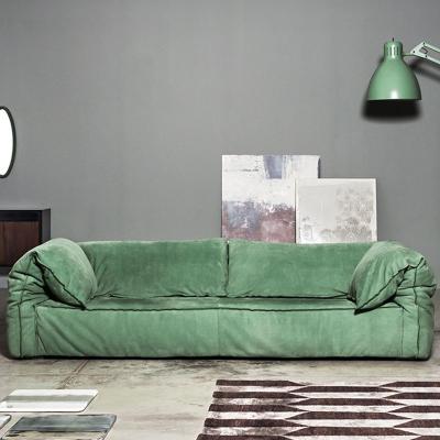 Cina Gray Green Blue Living Room Sofa Couch Velvet Big Sofa sezionale ha messo 2650mm in vendita