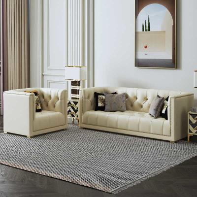 Cina Le ville sezionali di Sofa Sleeper Nordic Genuine Leather del salone bianco di 3 pezzi si dirigono in vendita