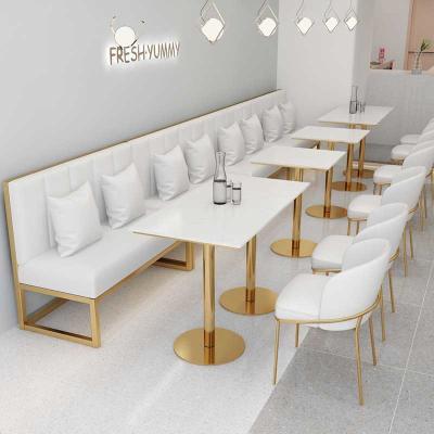 China Hoge koffie Marmeren Lijst en Stoelenfluweel - het Restaurantmeubilair van het dichtheidsschuim Te koop