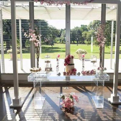 Cina Chiaro fantasma acrilico fatto a mano 200x100x75cm principali di superficie del tavolo da pranzo in vendita