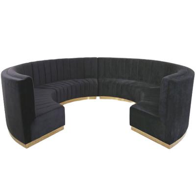 Cina Scheletro su misura a forma di U del metallo di Sofa Curved del club di cuoio di combinazione in vendita