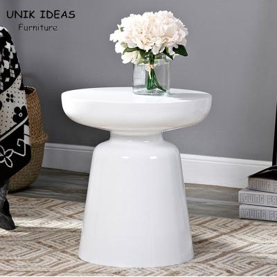 Nordic Light Fiberglass Side Table Round Luxury Style 40*45CM