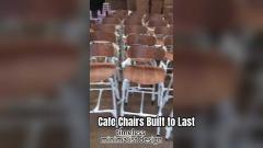 Industrial Bent Plywood Coffee Shop Dining Chair Set Simple Design Fast Food Restaurant Furniture