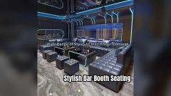 Creative Bar Sofa Table and Chairs Music Western Restaurant Night Club KTV Pu Leather Sofa Booth