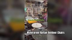 Outdoor Cafe Dining Waterproof Garden Chairs Furniture French Rattan