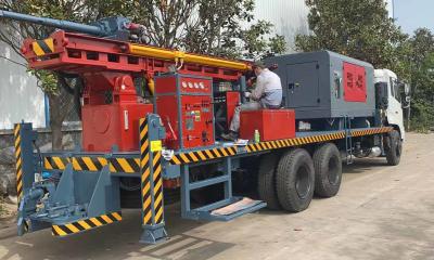 China 300 Meters Borehole Drilling Rig Truck Mounted for sale