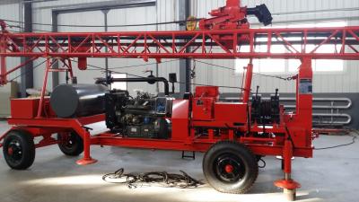 중국 GL - IIA 300m 작은 착정기 장비 포터블 트레일러는 디젤 엔진 전력을 탑재했습니다 판매용