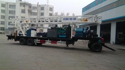 China T-600 Deep Water Well Drilling Rig for Trailer 600m Depth with 200-500mm Hole for Water Well Drilling for sale