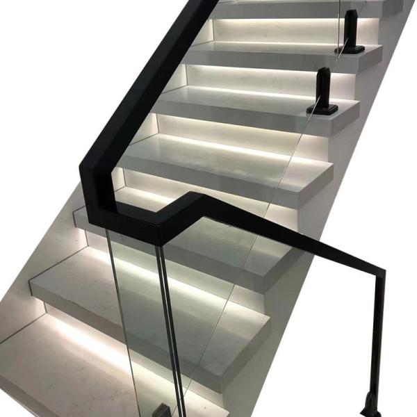 Quality Modern Design Style Glass Railing for Indoor Safety in Apartment Stairs Handrail for sale