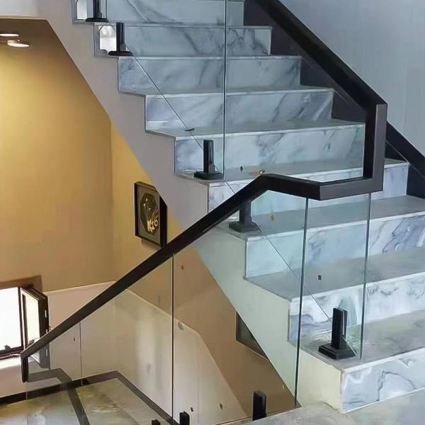 Quality Modern Design Style Glass Railing for Indoor Safety in Apartment Stairs Handrail for sale
