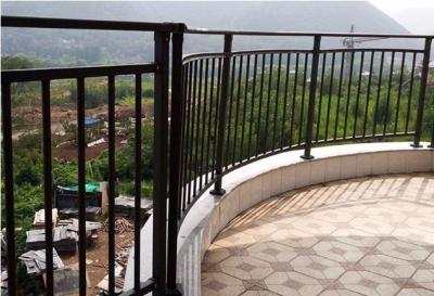 China Apartment French Iron Staircase Railing with Wall Mounted Metal Handrails Balustrade for sale