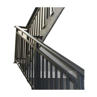 China Wall Mounted Glass Stair Handrail with Stainless Steel Pillars and Modern Design Look for sale
