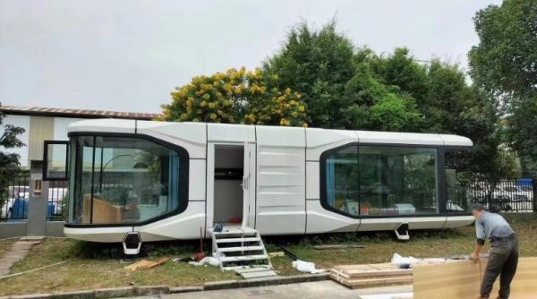 Quality Made Commercial Space Capsule Prefab House with Postmodern Design Style for sale