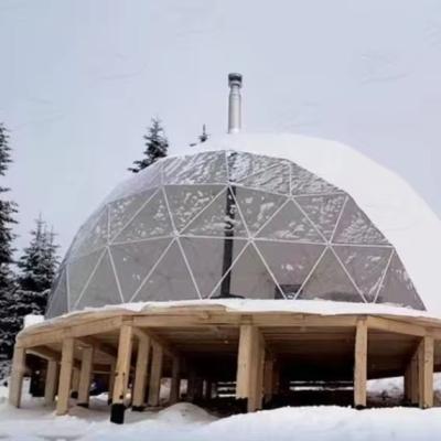 Cina Casa di campagna all'aperto tenda rotonda Glamping Dome con colore personalizzato casa di lusso bagno in vendita