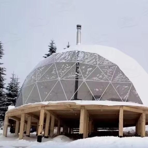 Quality Farmhouse Outdoor Round Glamping Dome Tent with Customized Color Luxury House for sale