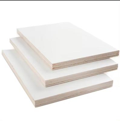 China 1220x2440mm Placas de madeira contraplacada de melamina não metálica branca laminada para mobiliário de apartamento à venda