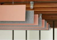 China Polyester Fiber Rectangular Acoustic Ceiling Board Sound Absorbing Decorative for sale