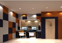 China 100% Polyester Fiber Carved Polyester Acoustic Panels Wall Decorative Modeling for sale