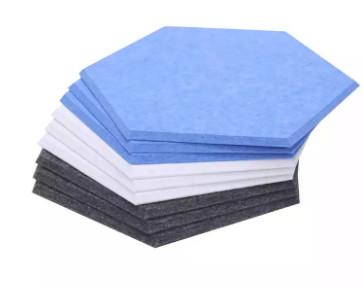 China Dekorativer anorganischer Innenzement-sechseckiger akustische Platten-Polyester zu verkaufen