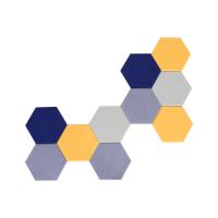 China 100% Polyester Fiber Hexagonal Acoustic Panels Safe For Home Use for sale